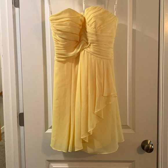 David's Bridal | Dresses | Yellow Davids Bridal Bridesmaid Dress | Poshmark
